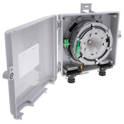LightSpeed FTTX-NID-150 Fiber Enclosure with 150ft Pre-Terminated Cable ...