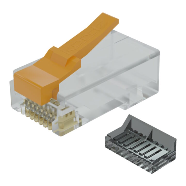 Kordz PRO SlimCat Cat6 & Cat6A RJ45 Crimp Connectors and Strain Reliefs ...