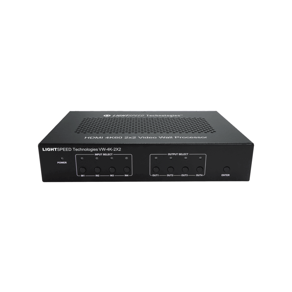 LightSpeed VW-4K-2X2 4K60 HDMI 2x2 Video Wall Processor - Future Ready ...