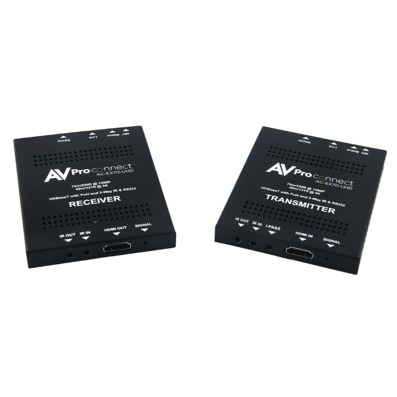 AVProEdge AC-EX70-UHD-KIT HDBaseT 70 Meter Extender with Bi-Directional ...