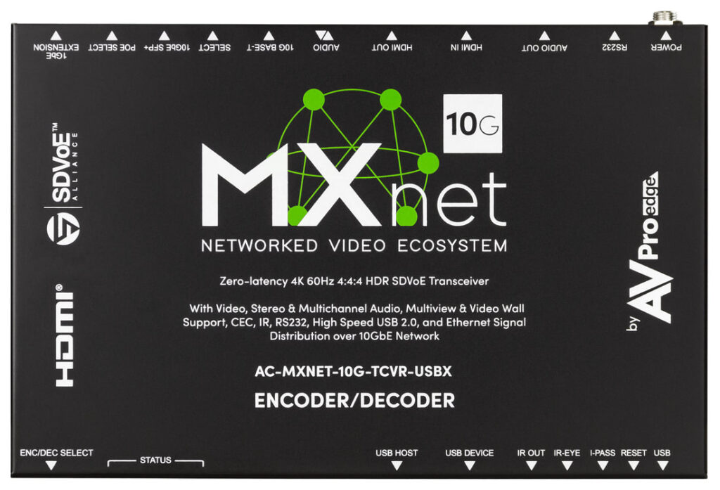 AVPro Edge AC-MXNET-10G-TCVR-USBX - MXNet 10G Transceiver Encoder ...